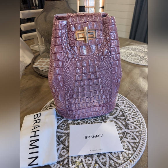 Brahmin | Bags | New Brahmin Maddie Mulberry Potion Sling Backpack ...